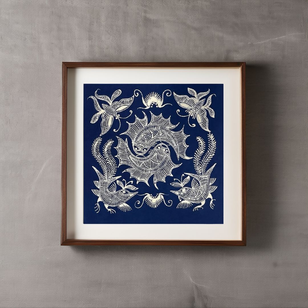 Miao Batik Wall Art | Modern Chinese Art & Indigo Paintings – Runystore